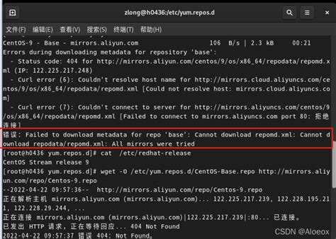 解决：failed To Download Metadata For Repo ‘base‘ 知乎