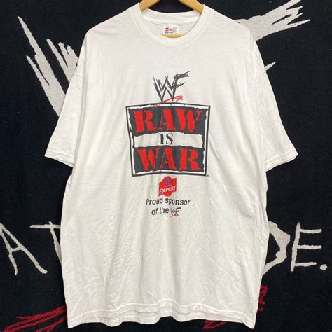 Vintage Raw Is War Vintage 90s Wwf Wrestling Shirt Xl Grailed