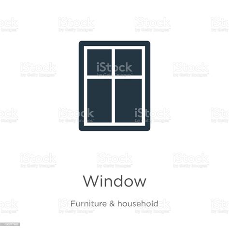 창 아이콘 벡터입니다 흰색 배경에 고립 가구 컬렉션에서 최신 유행 평면 창 아이콘입니다 벡터 일러스트는 웹 및 모바일 그래픽 디자인 로고 Eps10에 사용할 수 있습니다 0