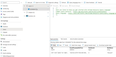 Input File To Azure Stream Analytics In Json Format Error While Previewing Microsoft Qanda