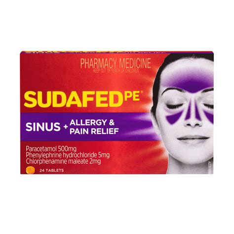 Buy Sudafed Pe Sinus And Allergy 24 Tablets Online At Chemist Warehouse®
