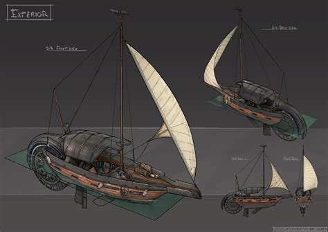 Concept Art Of Boat With Sails Airship Art Dungeons And Dragons