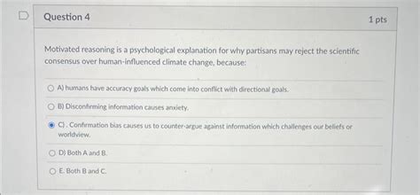 Motivated Reasoning Is A Psychological Explanation