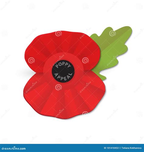 The Remembrance Poppy Stock Vector Illustration Of Nature 101410453
