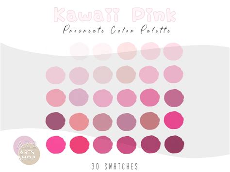 Kawaii Procreate Color Palette Bundle Cute Color Palette For Etsy
