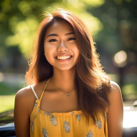 Premium Ai Image Capturing The Joy And Beauty Of A Happy Korean Model