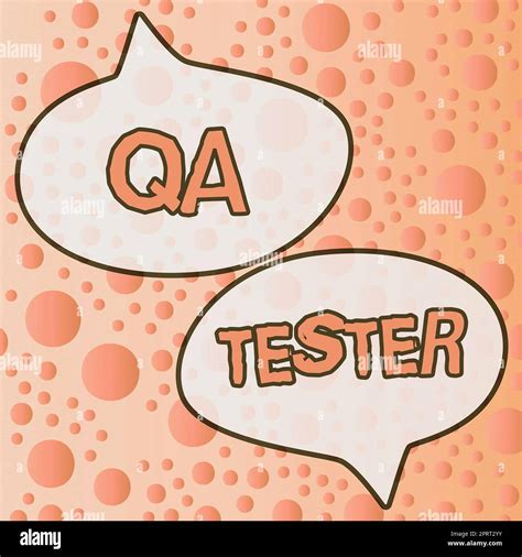 Sign Displaying Qa Tester Word Written On Quality Assurance Of An On