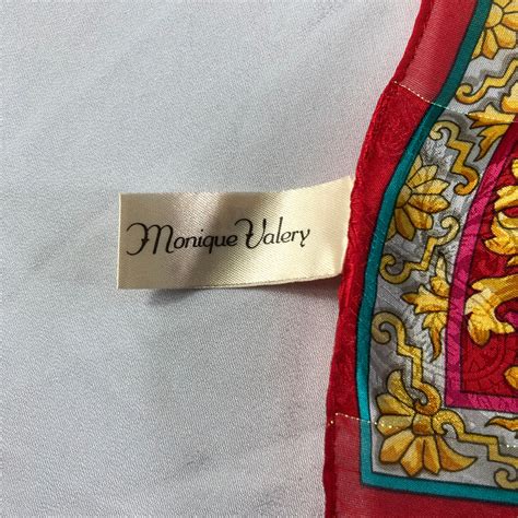 Vintage Monique Valery Silk Scarf Twill Silk Scarf Vintage Silk