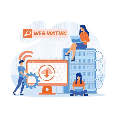 Web Hosting Concept Of Cloud Computing Online Database Technology