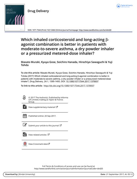 Pdf Which Inhaled Corticosteroid And Long Acting β Agonist