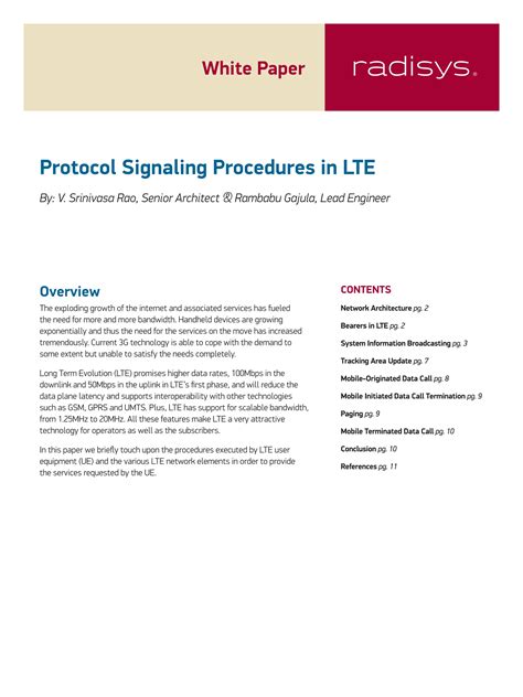 Lte Protocol Signaling 4g Course Pdf
