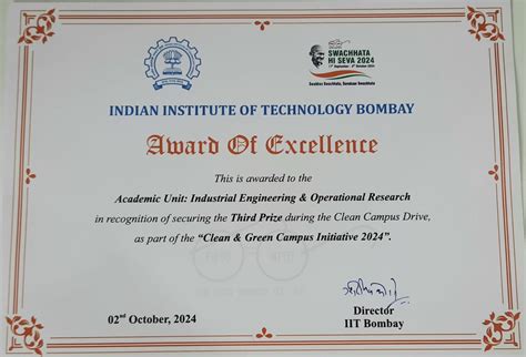Ieor Wins 3rd Place In Clean Campus Drive 2024 Ieor Iit Bombay