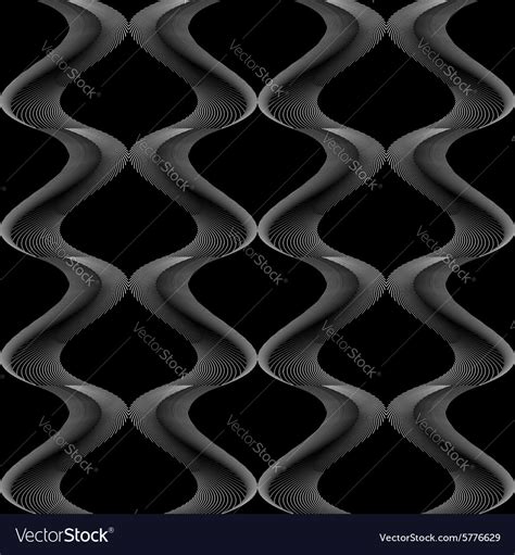 Design Seamless Monochrome Twisting Pattern Vector Image