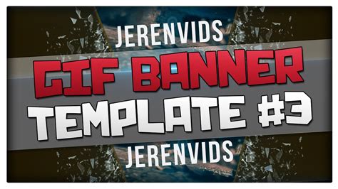 Youtube  Banner Template 3 Loop Style Animated Banner For
