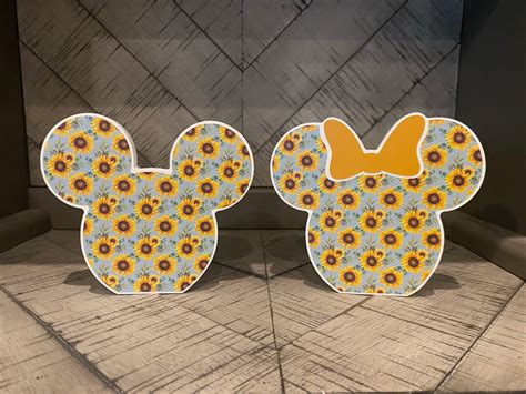 Mickey And Minnie Sunflowers Disney Decor Etsy