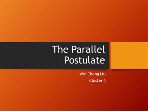 Parallel Postulate