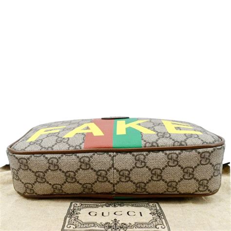 Gucci Fake Not Gg Supreme Canvas Belt Bag Beige 602695