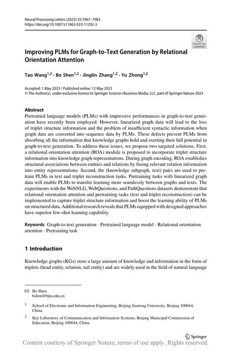 Improving Plms For Graph To Text Generation By Relational Orientation Attention