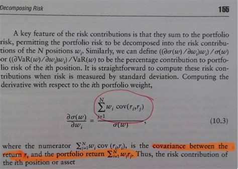 Correlation Covariance Of Individual Return And Portfolio Return Quantitative Finance Stack
