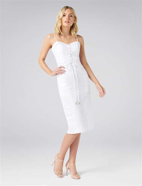 Simone Lace Up Front Dress Women S Fashion Ever New