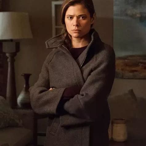 Colony Peyton List Black Wool Coat Leather Lineage