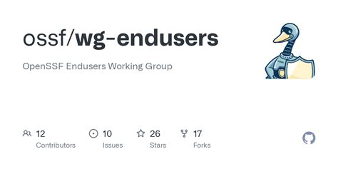 Github Ossfwg Endusers Openssf Endusers Working Group