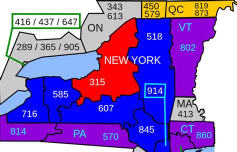 New York Area Codes Map List And Phone Lookup 46 Off