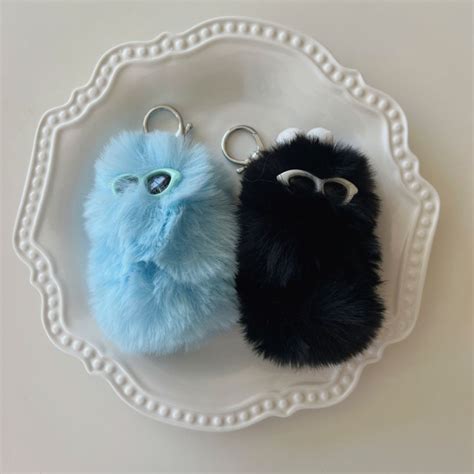 비비드 털 먼지 썬글 인형 키링 가방 고리 백참 열쇠고리 가방참