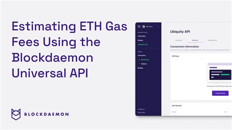 How To Estimate Ethereum Gas Fees With Blockdaemons Universal Api