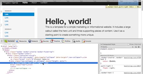 Fluid Example Navbar Pull Right Unavailable In Thin Layout Issue Twbs Bootstrap Github