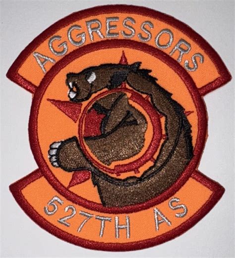 Usaf Od 527th Sas Space Aggressor Sq Patch Orange Decal Patch Co