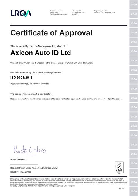 Iso 9001 Certified Axicon Auto Id