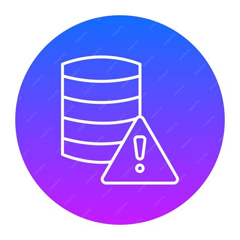 premium vector database alert vector illustration