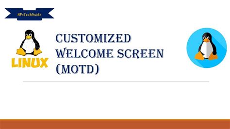 Linux Customized Welcome Screen Motd Youtube