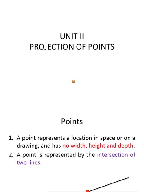 Unit Ii 1 Projection Of Points Download Free Pdf Cartesian Coordinate System Euclidean