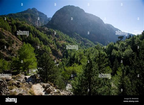 The Hiking Trail Through The Samaria Gorge Samaria National Park
