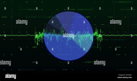 Composition Of Scope Scanning And Data Processing Over World Map Stock