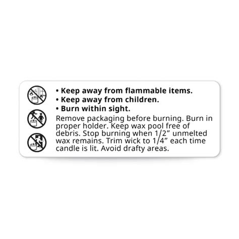 39 Candle Warning Labels Template Free