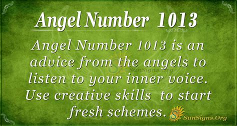 Angel Number 1013 Meaning Be More Creative Sunsigns Org