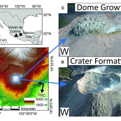 A The Map Shows The Location And B The Local Topography Of Volcán