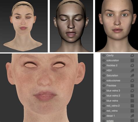 Making A Digital Face Sefki Ibrahim Texturing Xyz Skin Paint Face Skin Tone Chart