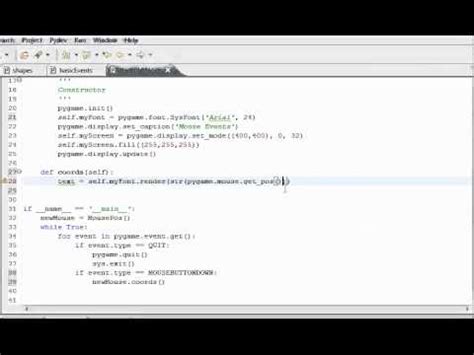 Pygame Basic Mouse Events YouTube