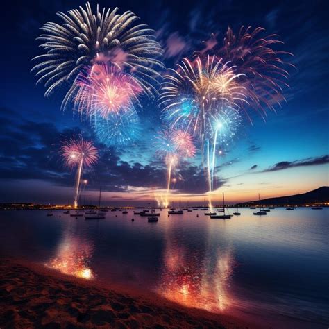 Premium Ai Image Celebration Firework Background