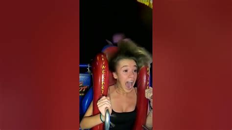 Slingshot Ride Girl Falls Out Slingshot Ride Girl Youtube