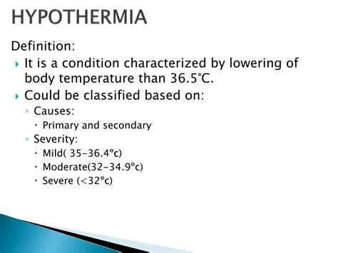 Prevention Of Hypothermiappt