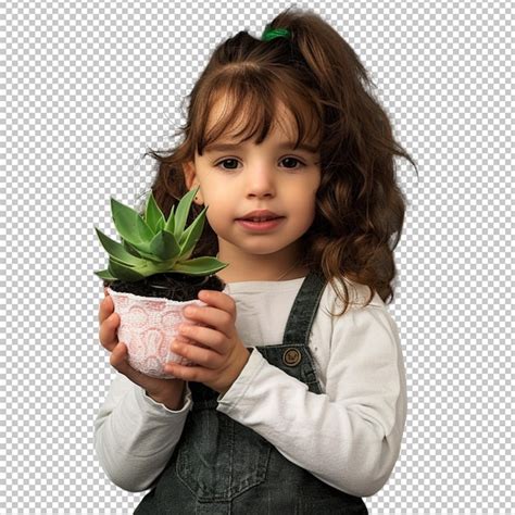 Premium Psd Young Girl And Plant