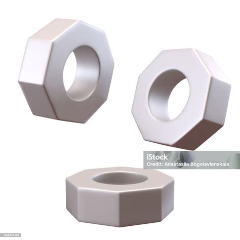 현실적인 육각 너트 나사 3d 벡터 그림 3차원 형태에 대한 스톡 벡터 아트 및 기타 이미지 3차원 형태 강철 건설 산업 Istock