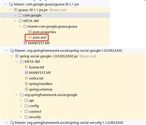Java Some Jar Packages Have Pomxml In The Meta Inf Directory While