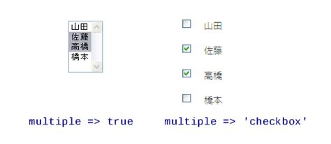 Cakephp の Form ヘルパーで複数選択可能なリストボックスを使う方法