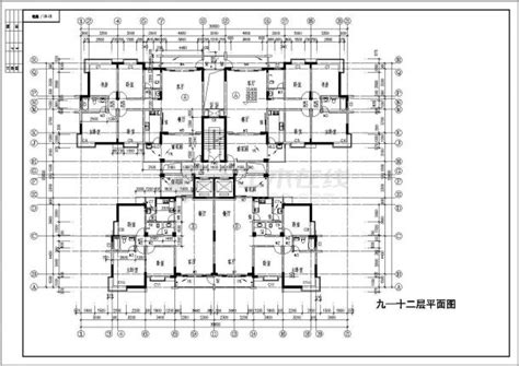 某小区12号住宅楼全套建筑cad设计图住宅小区土木在线